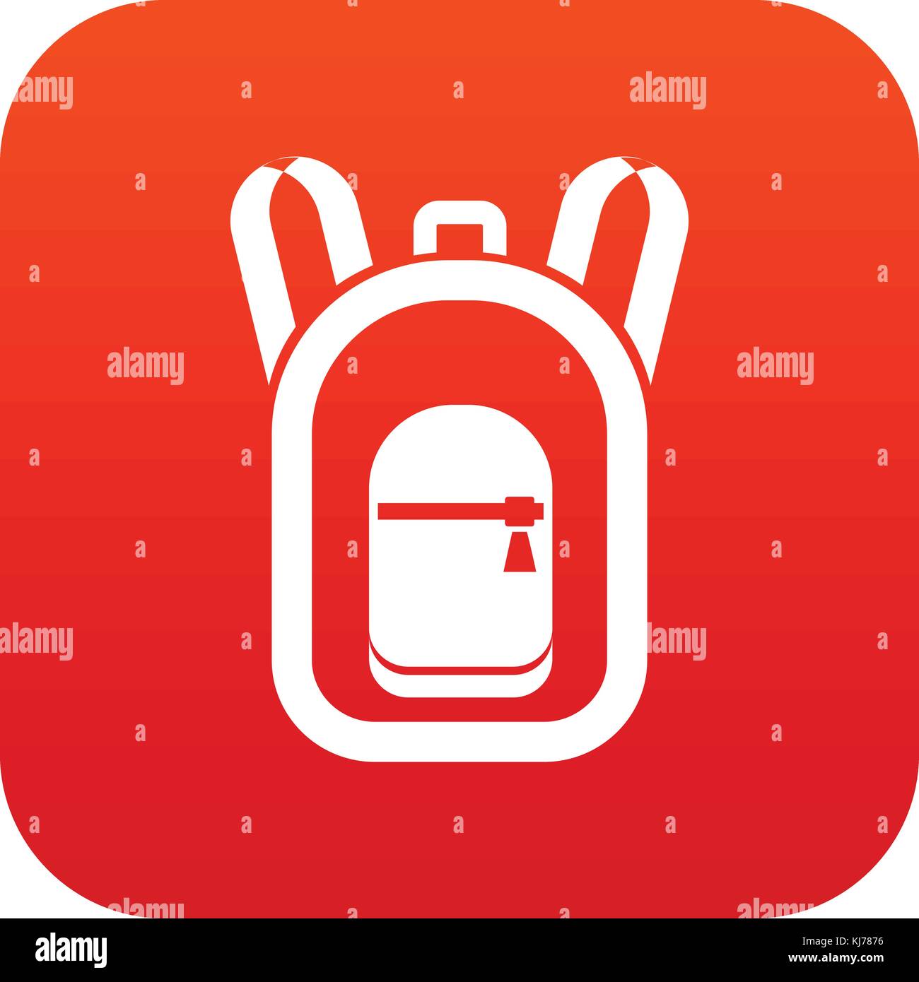 Backpack icon digital red Stock Vector Image & Art - Alamy