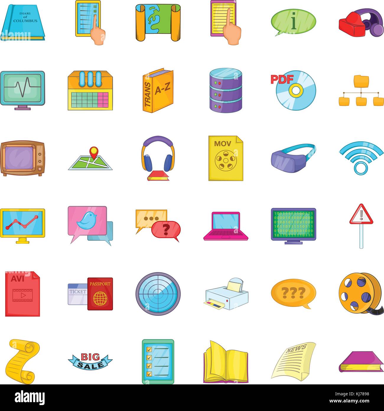 Indicator icons set, cartoon style Stock Vector Image & Art - Alamy