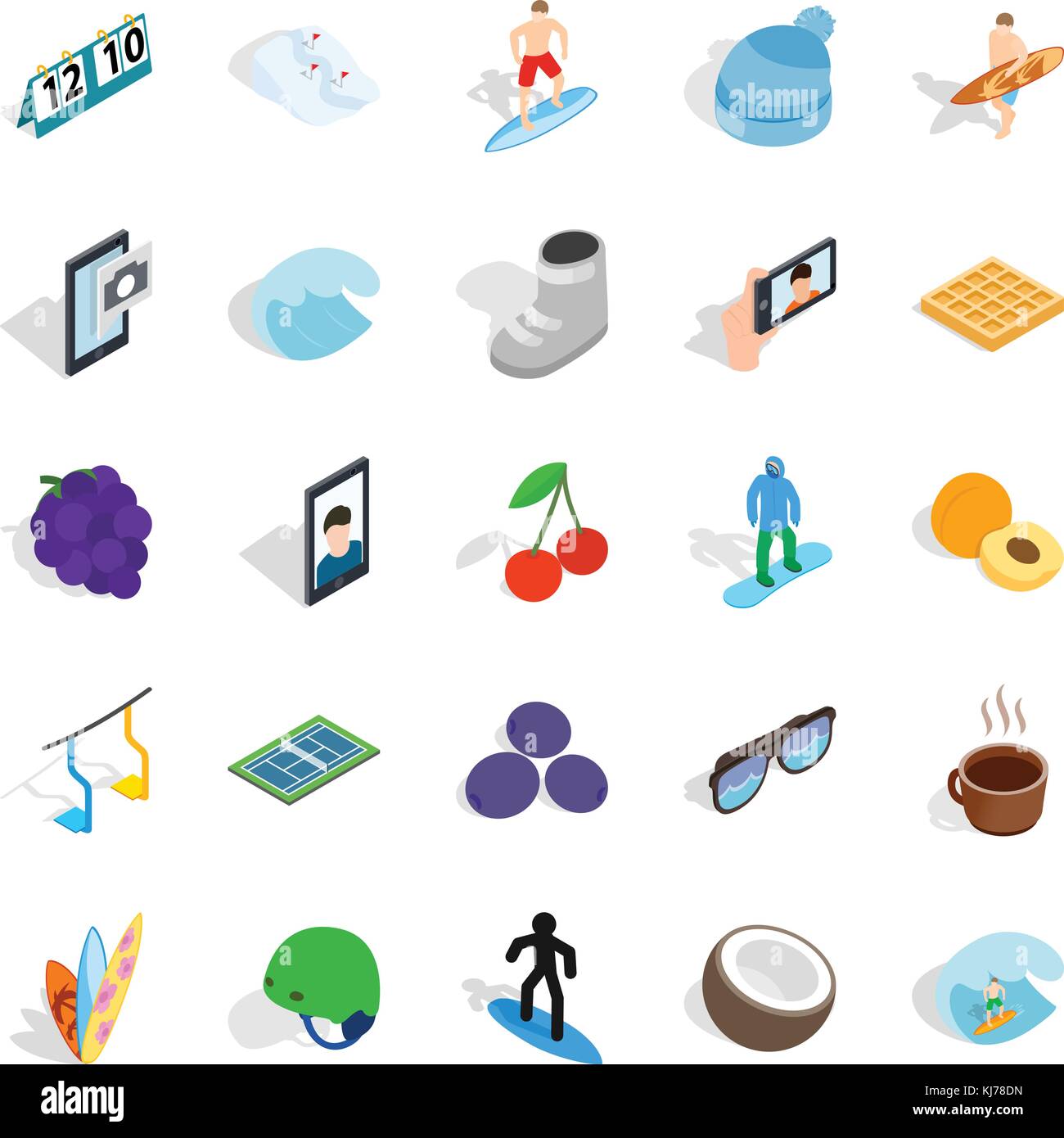 Effective icons set, isometric style Stock Vector Image & Art - Alamy
