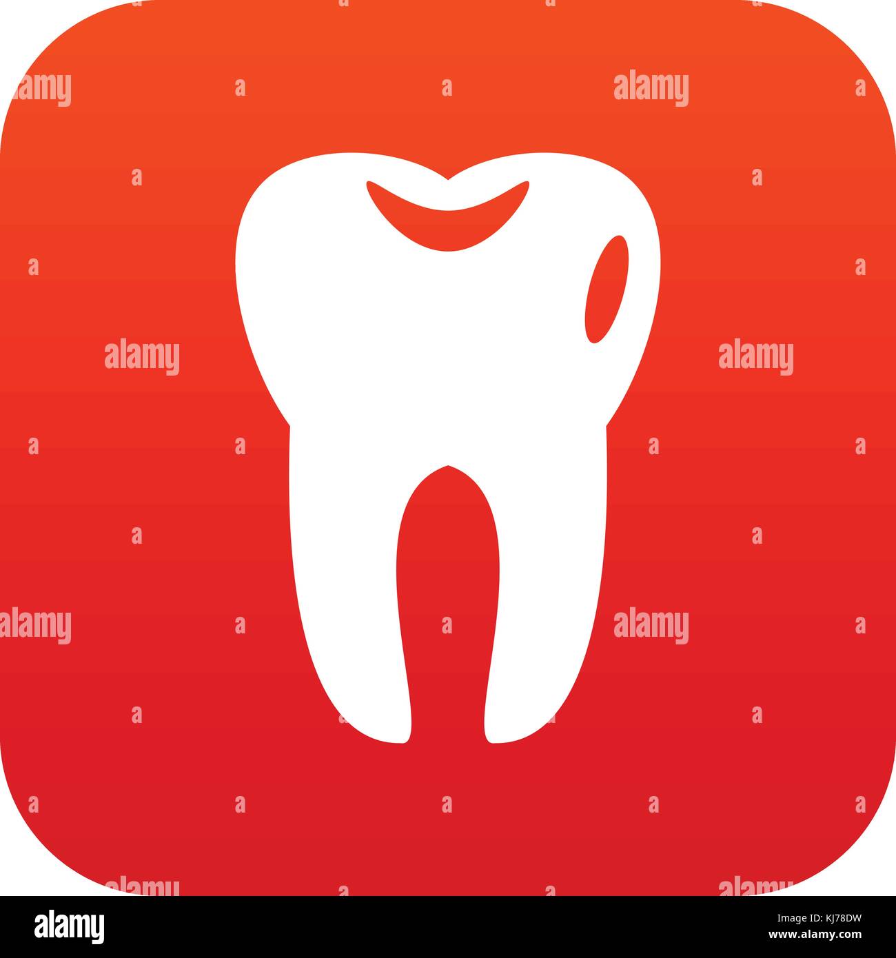Tooth icon digital red Stock Vector Image & Art - Alamy