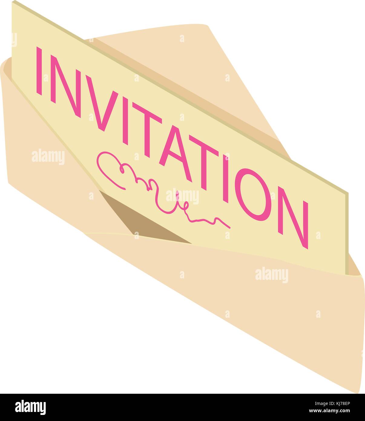 Invitation icon, isometric style Stock Vector Image & Art - Alamy