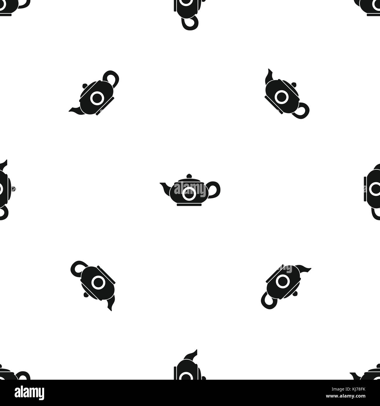 Teapot pattern seamless black Stock Vector Image & Art - Alamy