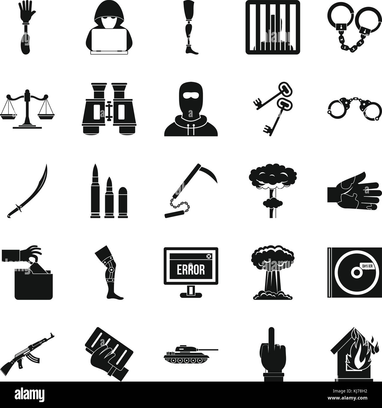 Infringement icons set, simple style Stock Vector Image & Art - Alamy