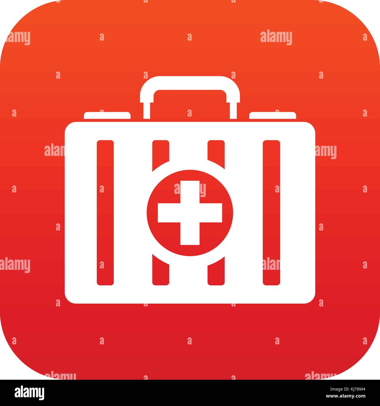 First aid kit icon digital red Stock Vector Image & Art - Alamy
