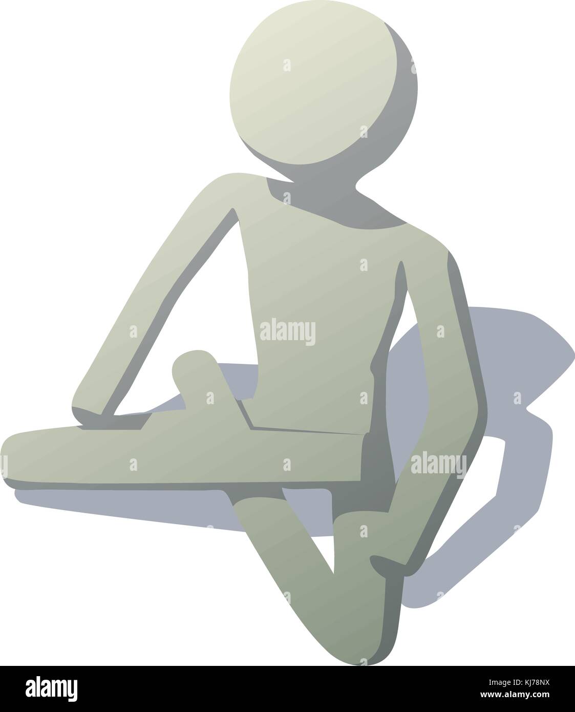 Stick man meditating icon, isometric style Stock Vector Image & Art - Alamy