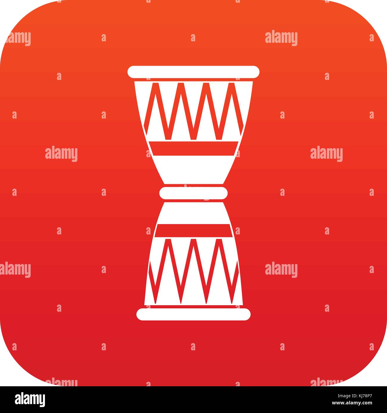 African drum icon digital red Stock Vector Image & Art - Alamy