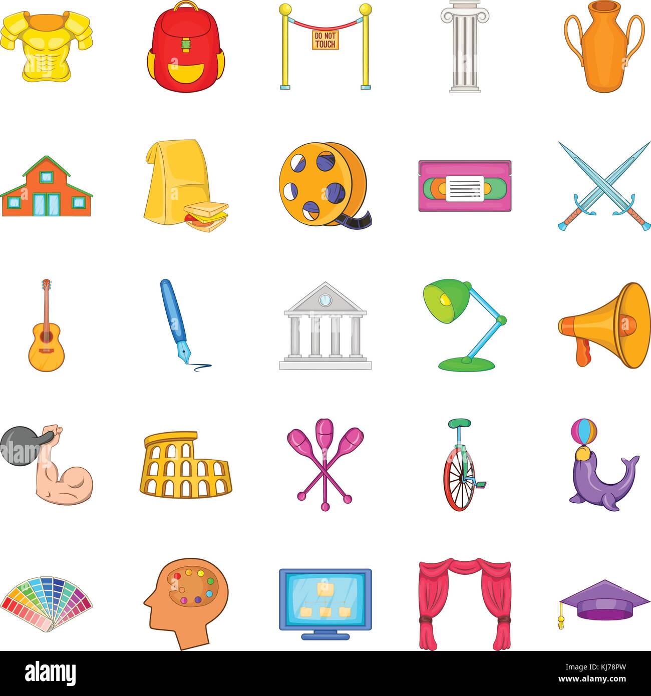 Art skill icons set, cartoon style Stock Vector Image & Art - Alamy