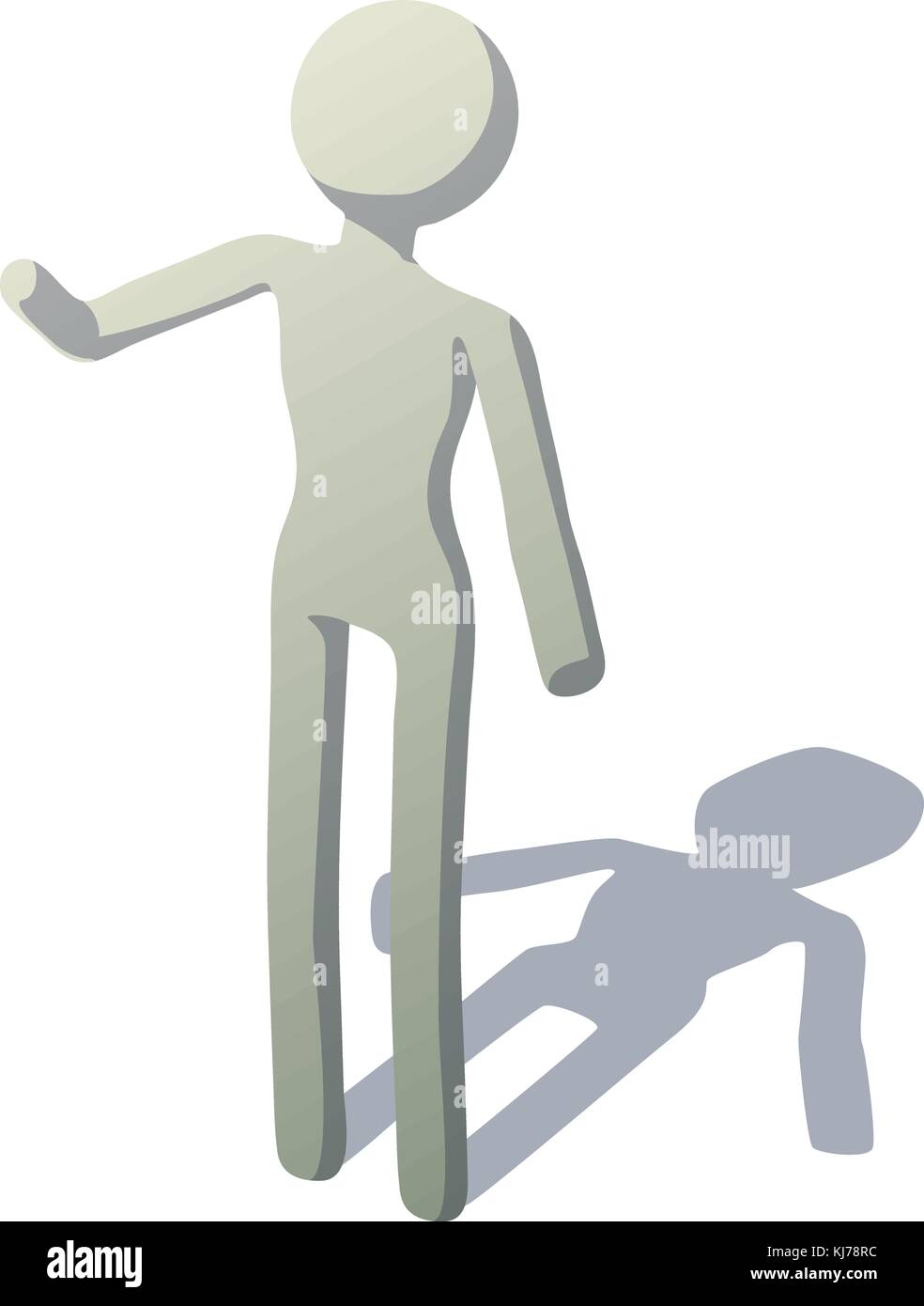 Stick man pointing icon, isometric style Stock Vector Image & Art - Alamy