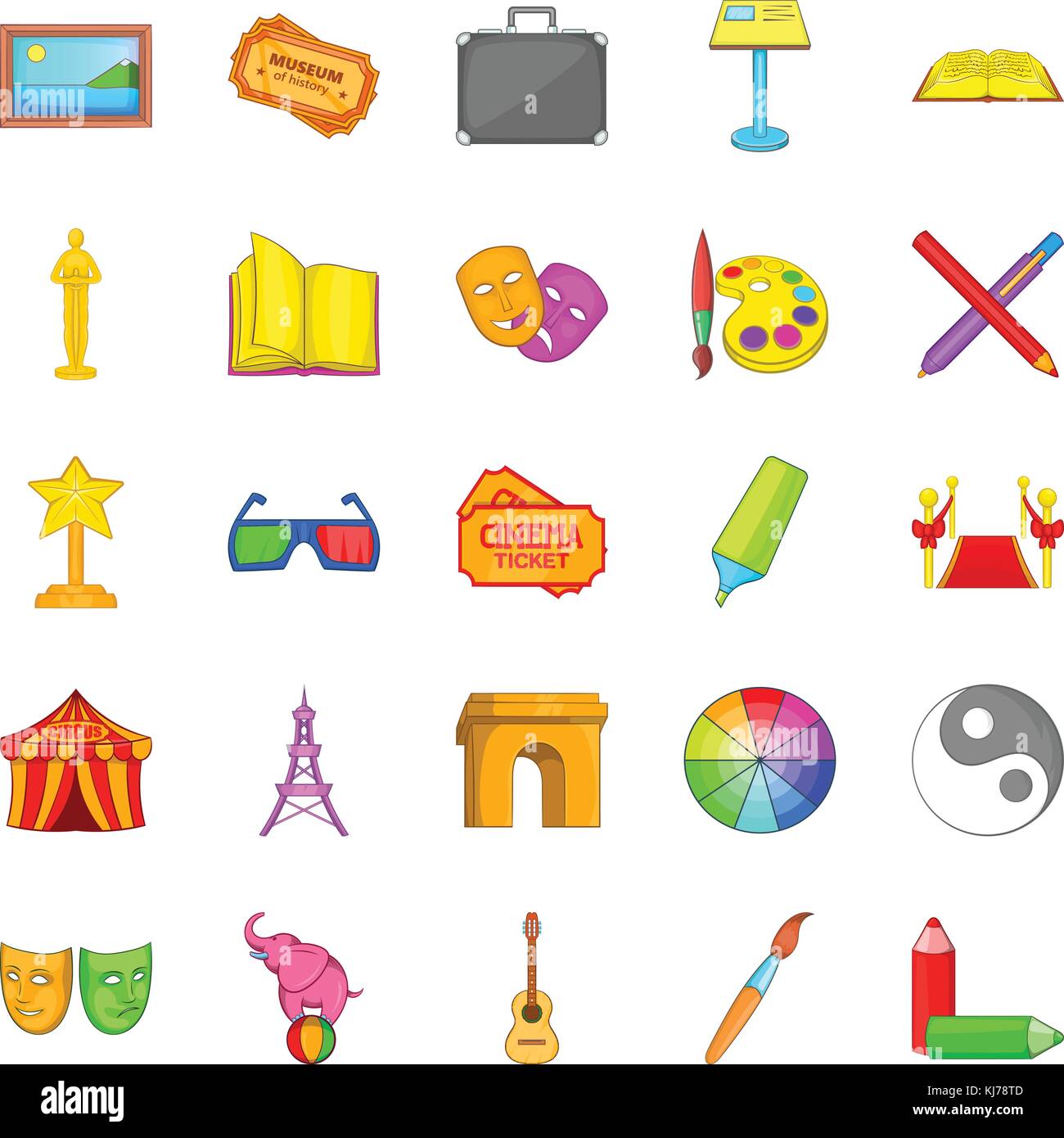 Advanced training icons set, cartoon style Stock Vector Image & Art - Alamy