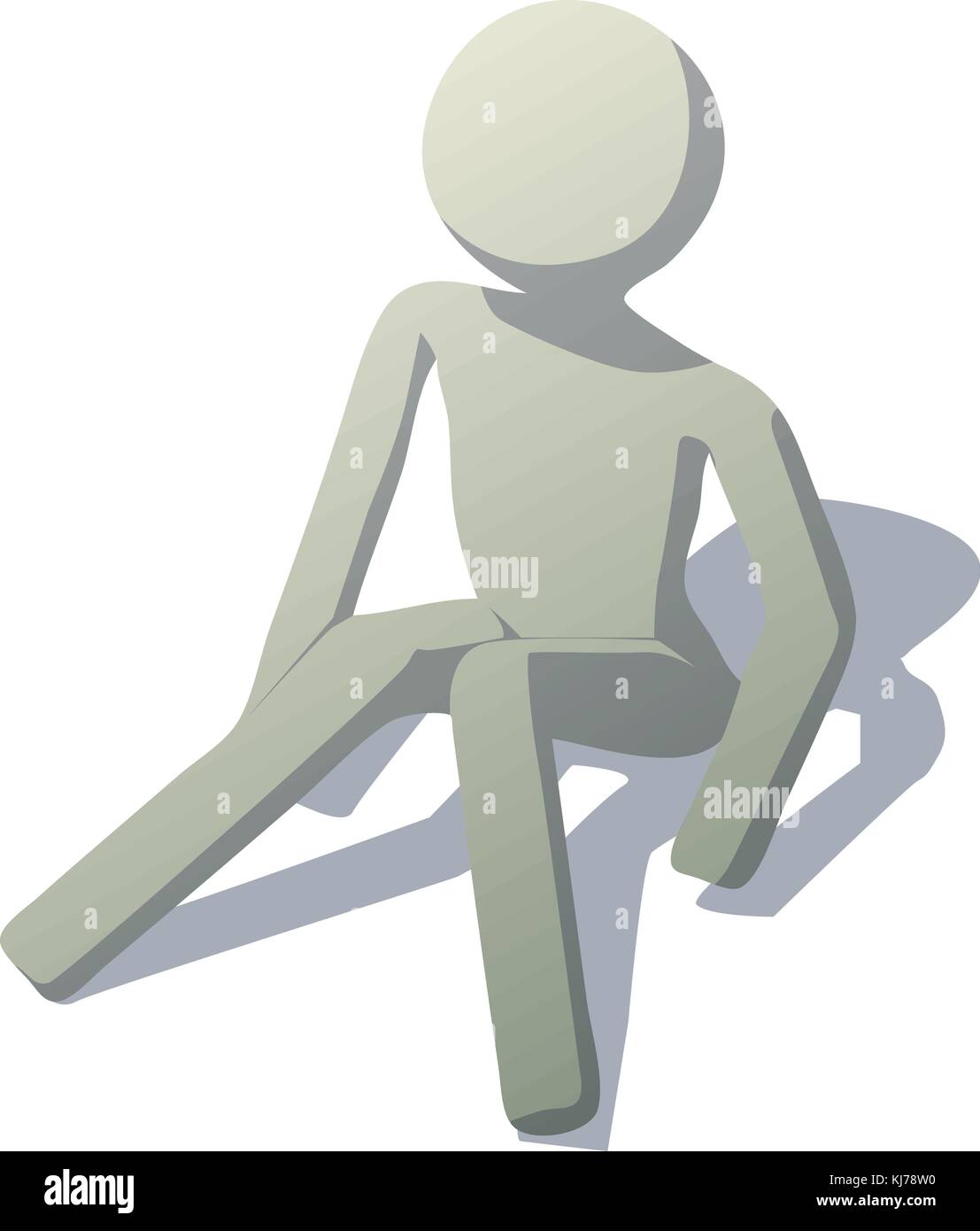 Stick man waiting icon, isometric style Stock Vector Image & Art - Alamy