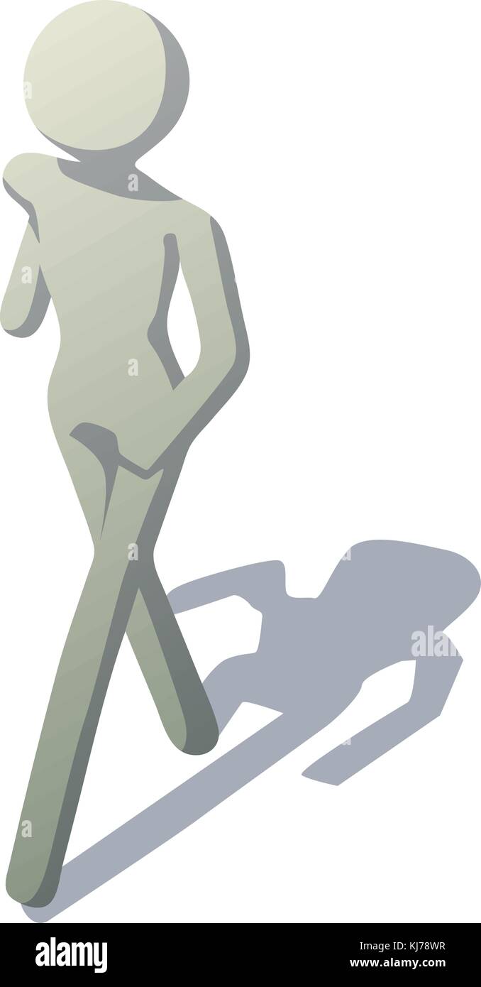 Stick man leaving icon, isometric style Stock Vector Image & Art - Alamy