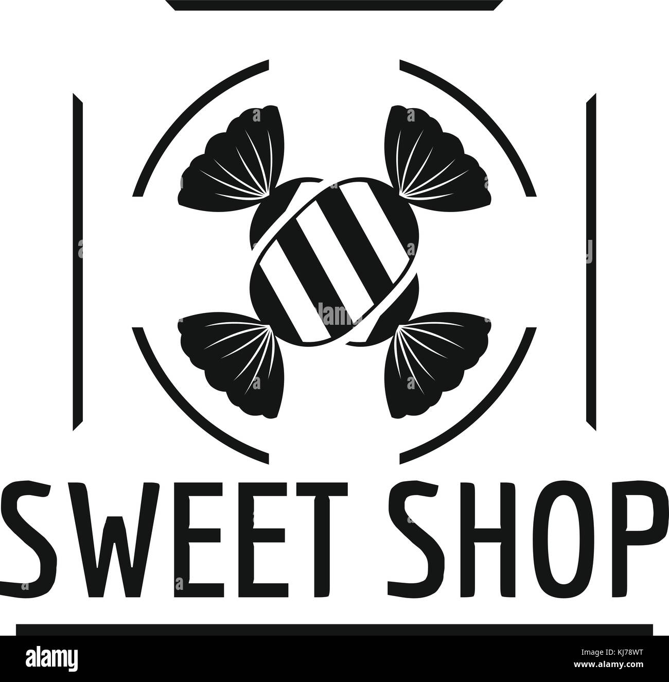 Sweet shop logo, simple black style Stock Vector Image & Art - Alamy