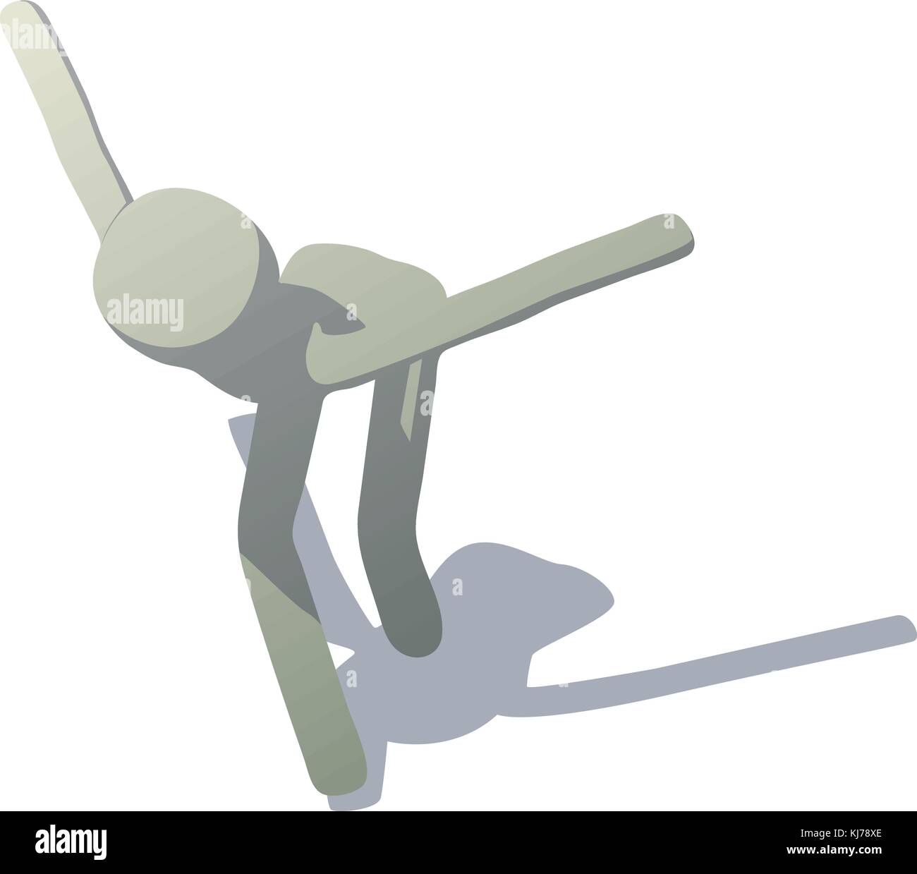 Stick man hopping icon, isometric style Stock Vector Image & Art - Alamy