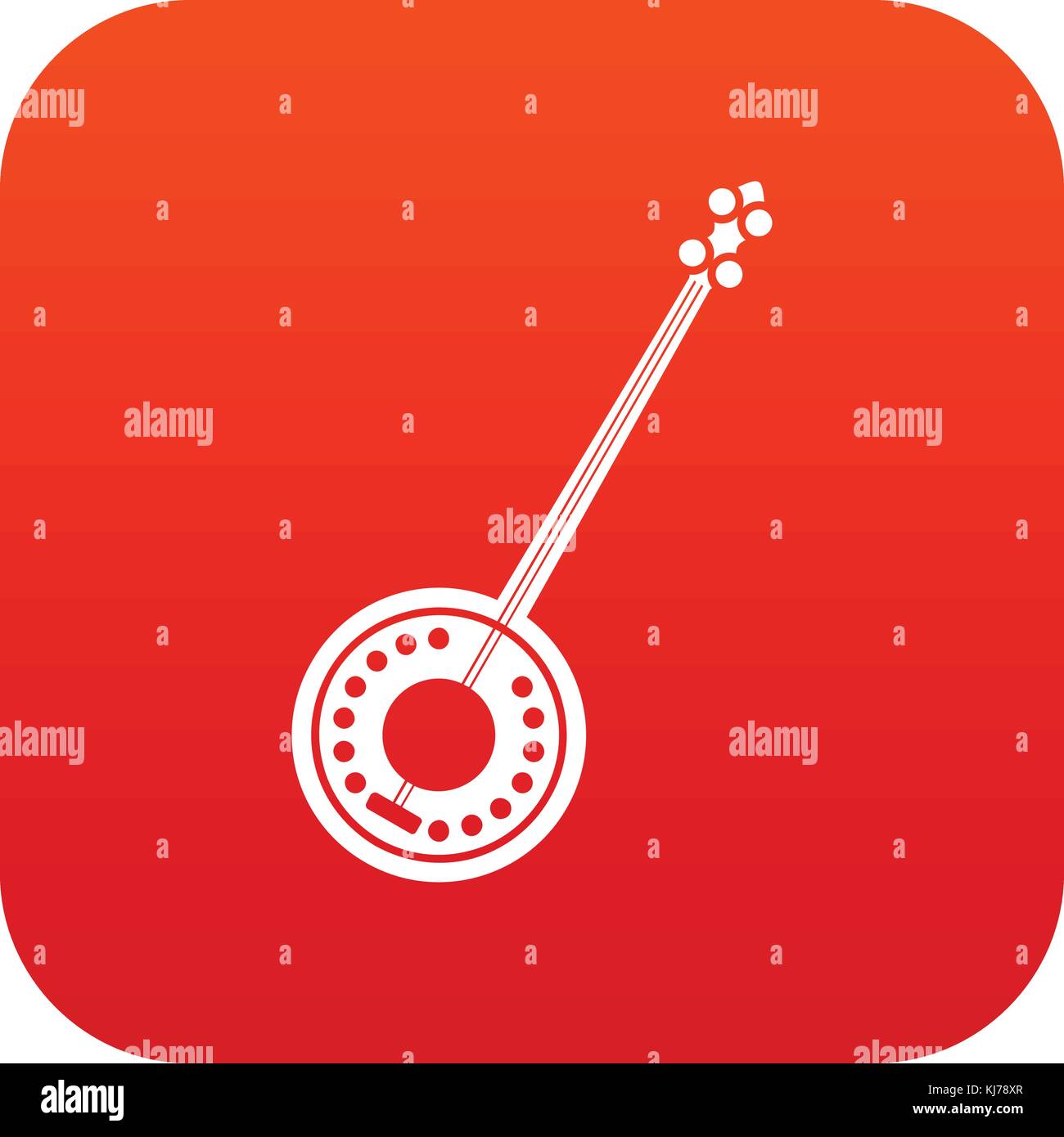 Banjo icon digital red Stock Vector Image & Art - Alamy