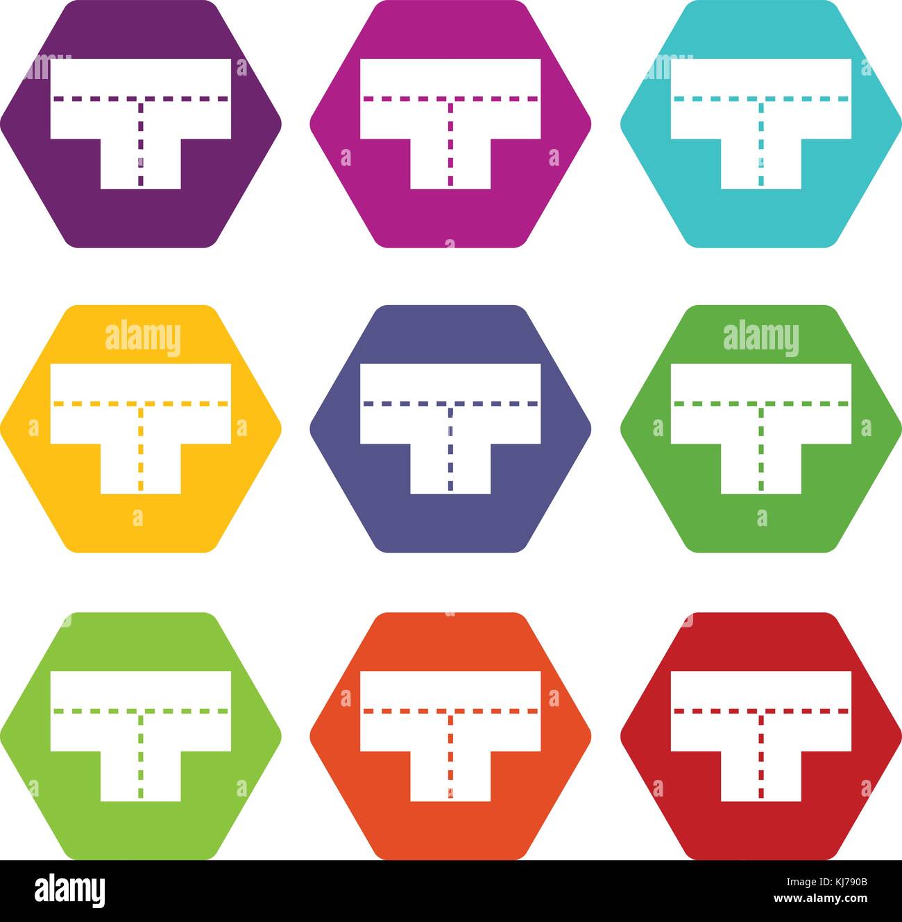 T junction sign Stock Vector Images - Alamy