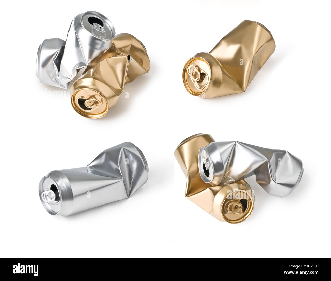 Crumpled empty blank soda or beer can garbage, Realistic photo image ...