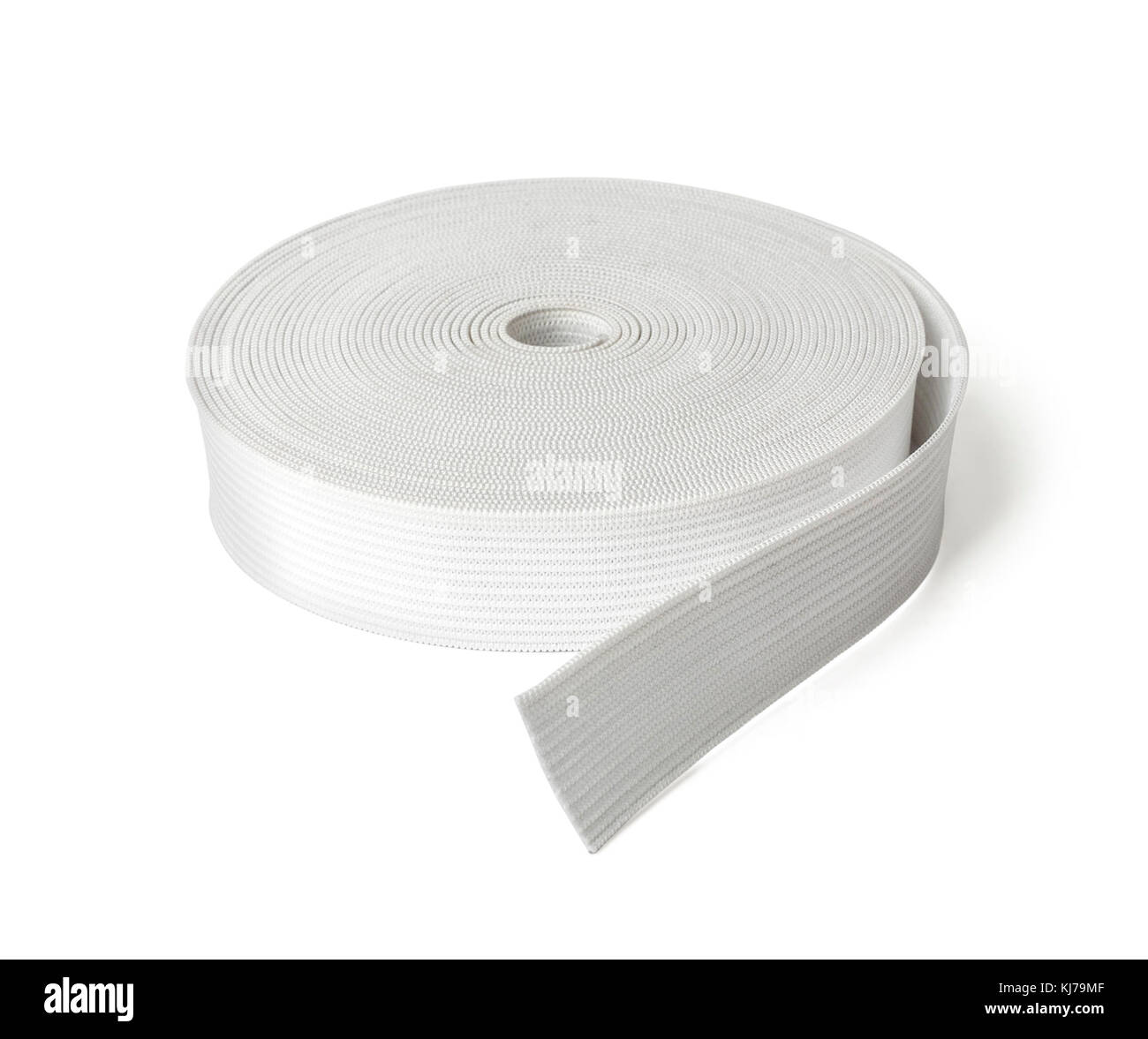 Stripe fabric tape roll in a white background with clipping path Stock ...