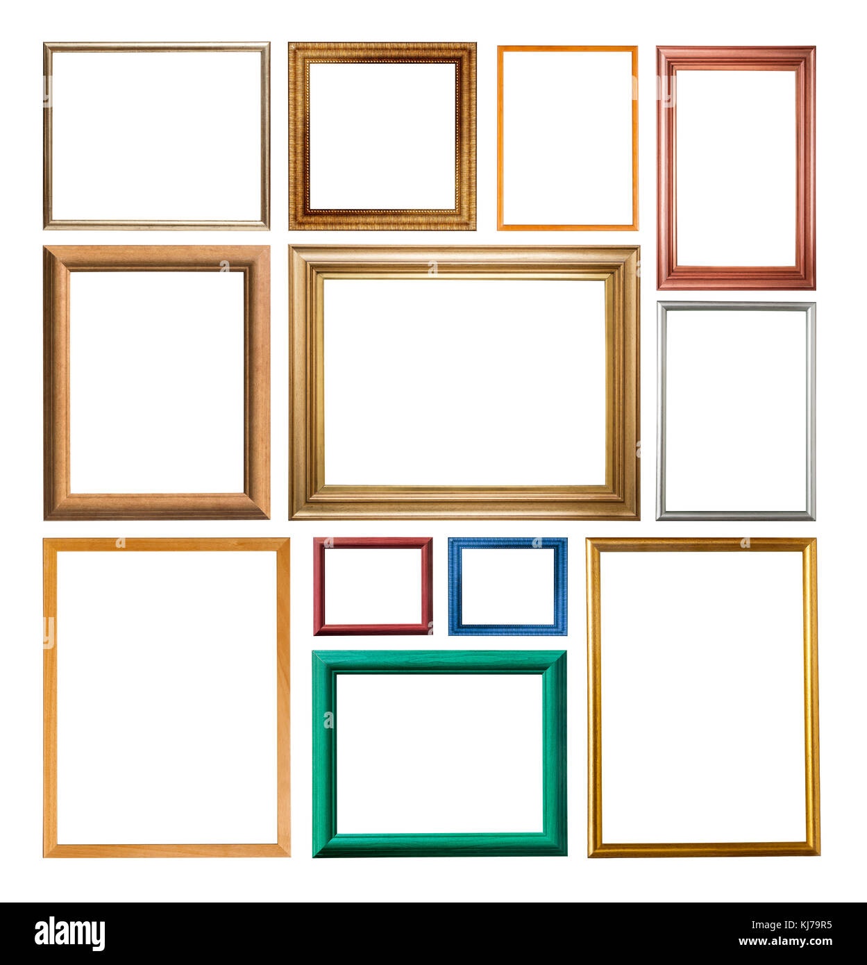 set of modern frame isolated on white Stock Photo - Alamy