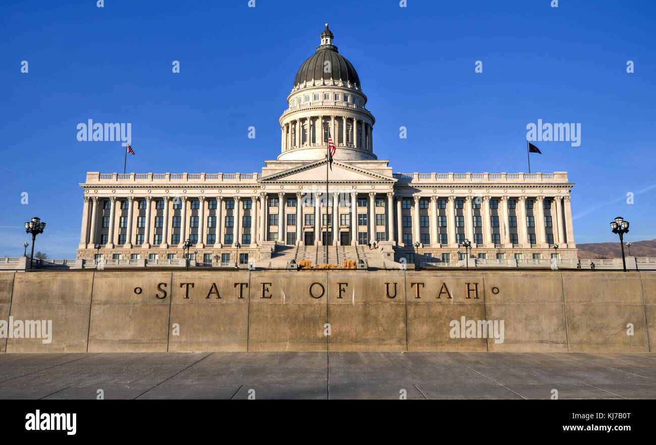 State Capitol Building in Salt Lake City, Utah. The building houses the ...