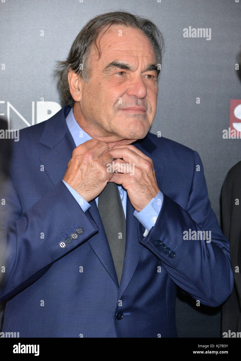 Director Oliver Stone attends the 'Snowden' New York premiere at AMC ...