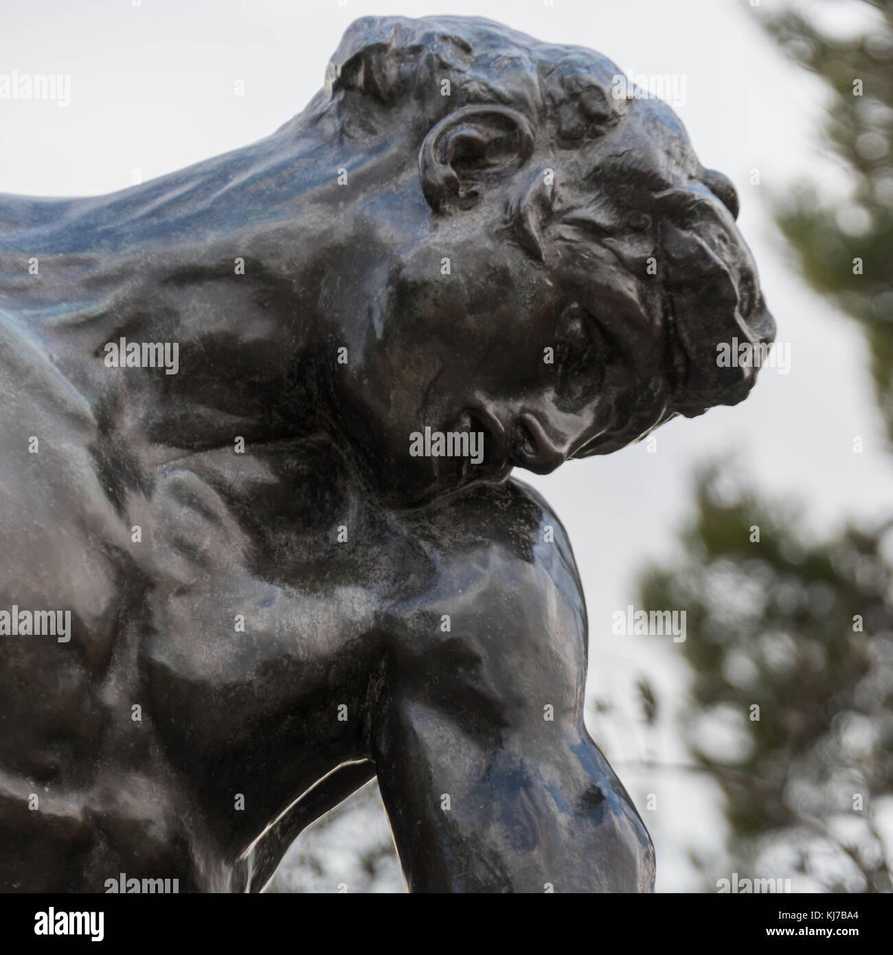 Close-up of Adam sculpture by Auguste Rodin, Israel Museum, Jerusalem ...