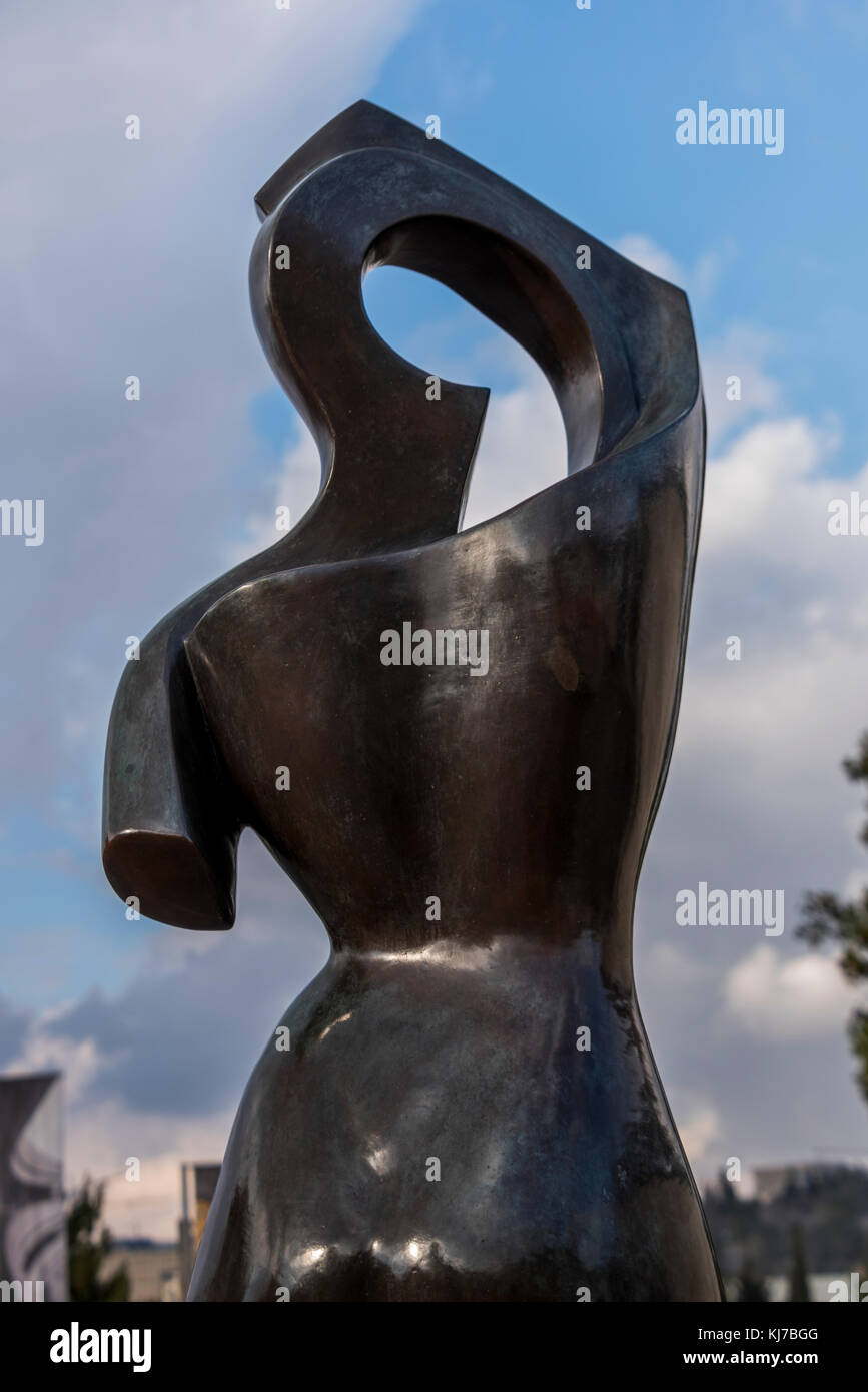 Close-up of sculpture of woman in Israel Museum, Jerusalem, Israel ...