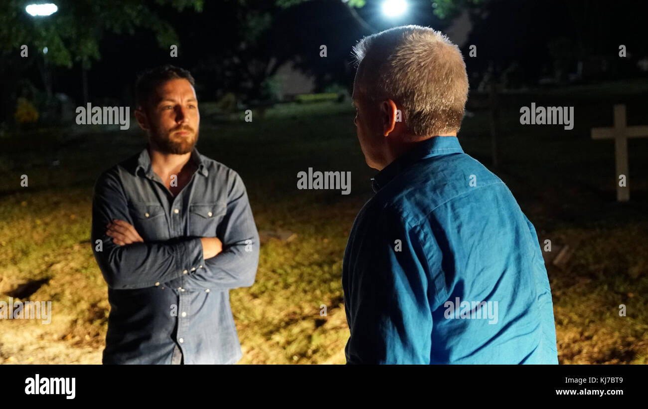 FINDING ESCOBAR'S MILLIONS, (from left): Doug Laux, Popeye (back to ...