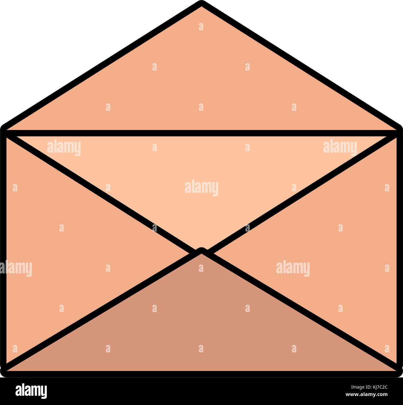 opened envelope icon over white background colorful design vector ...