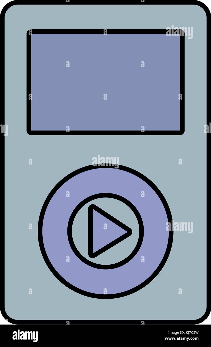 music player with play button icon over white background colorful ...