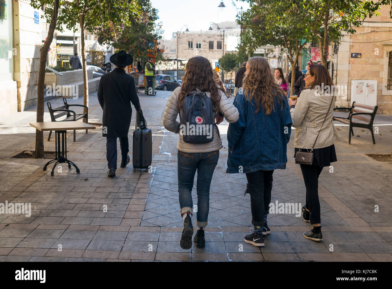 People walking on street, Jerusalem, Israel Stock Photo - Alamy