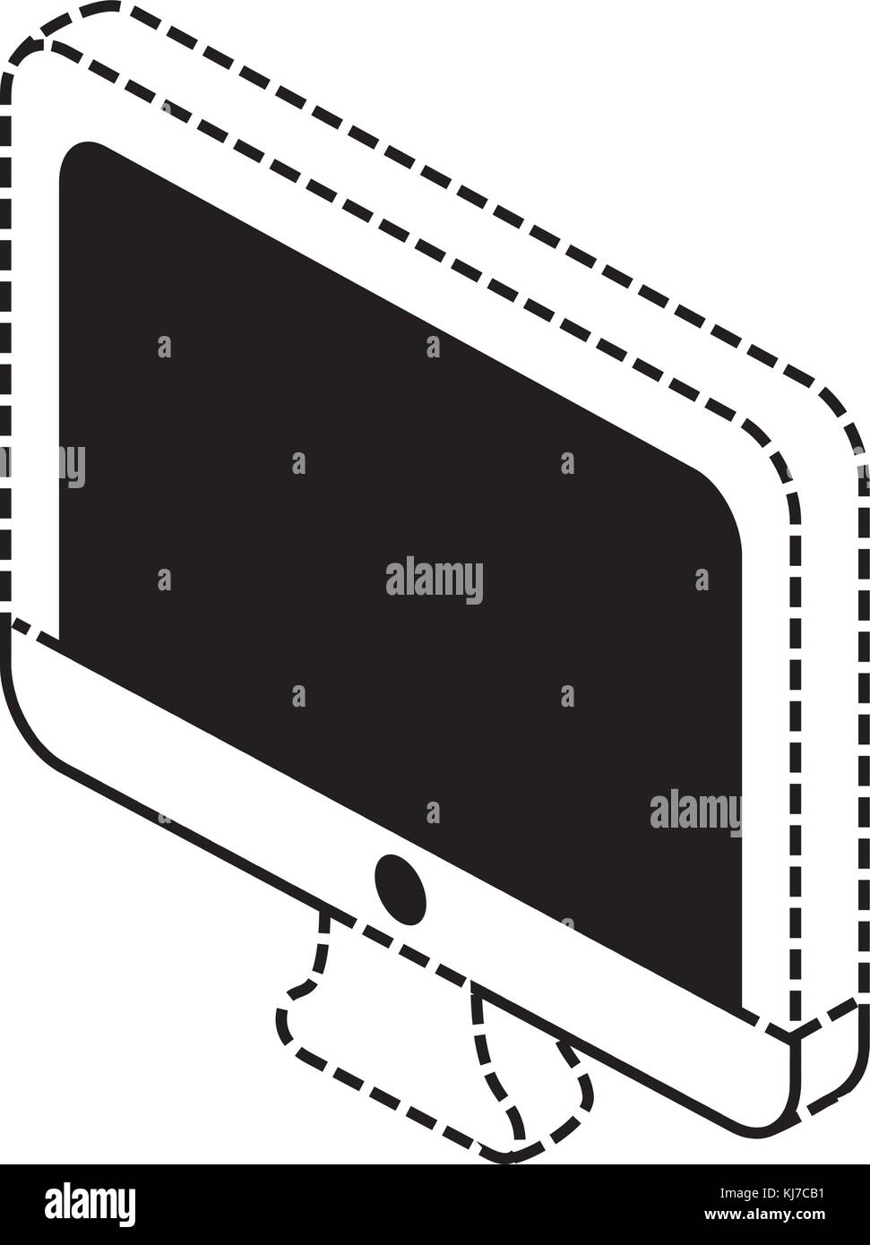 isometric computer monitor icon over white background vector illustration Stock Vector Image ...