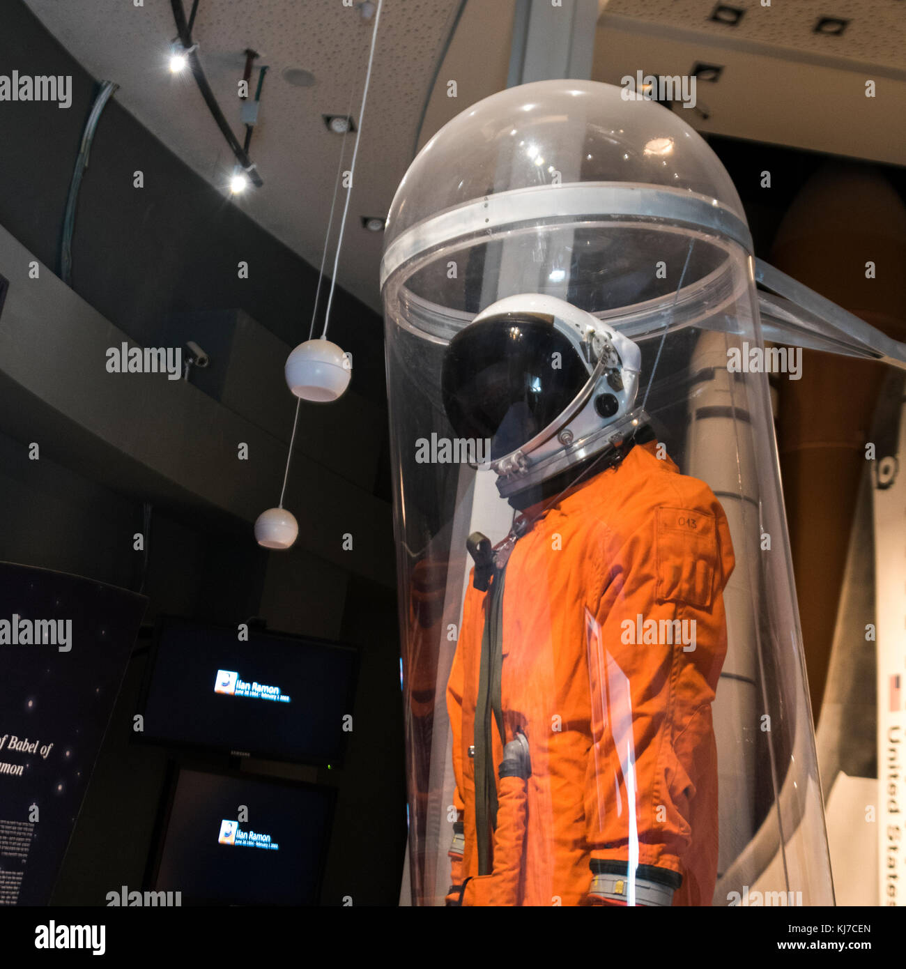 Figurine of astronaut in museum, Ilan Ramon Museum and Memorial ...