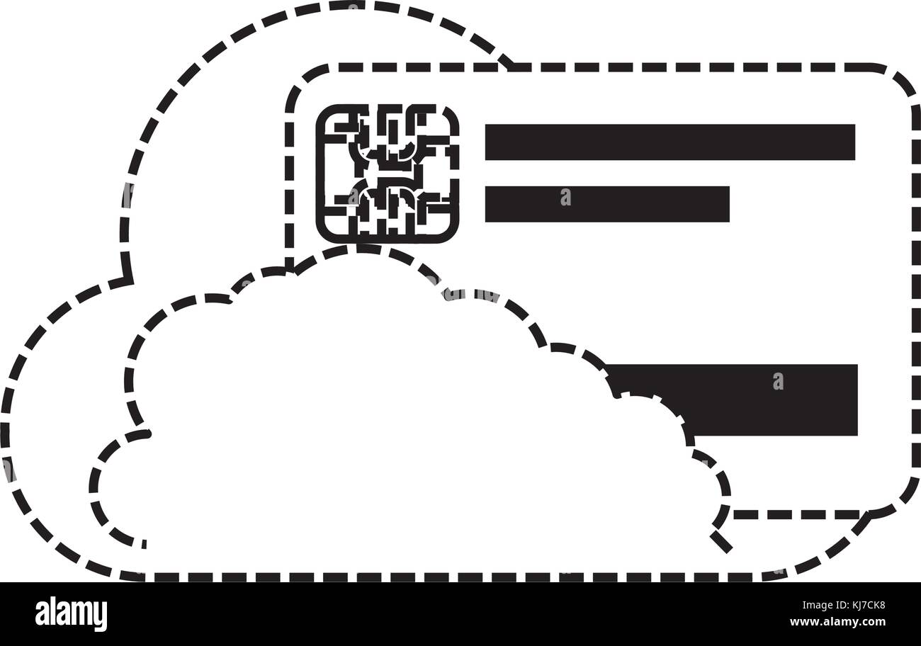 cloud with credit card icon over white background vector illustration ...