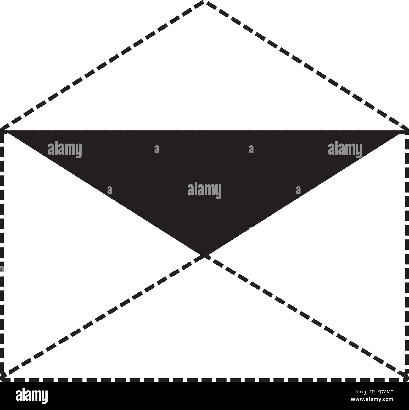 opened envelope icon over white background vector illustration Stock ...