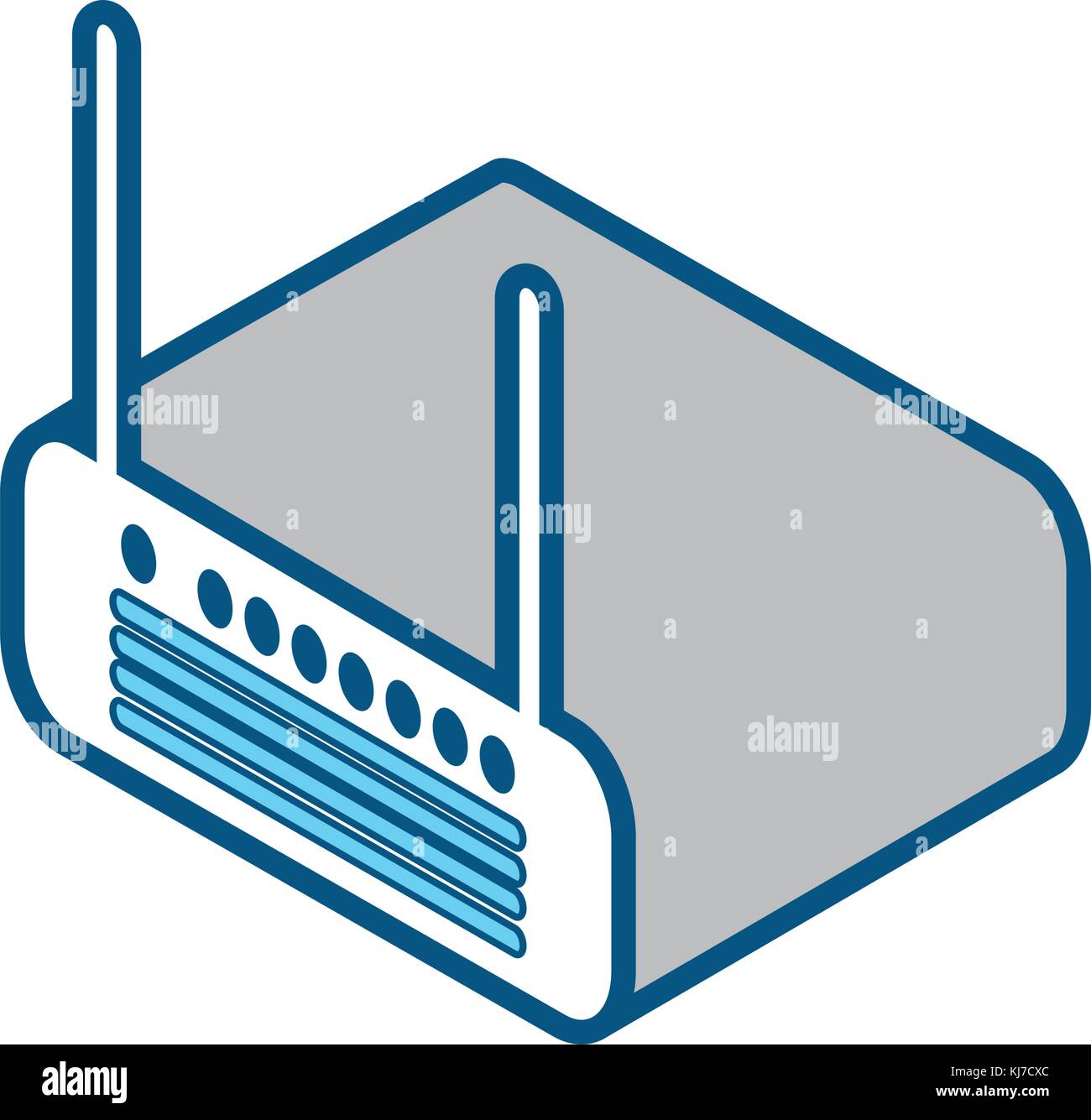 wifi router device icon over white background colorful design vector ...