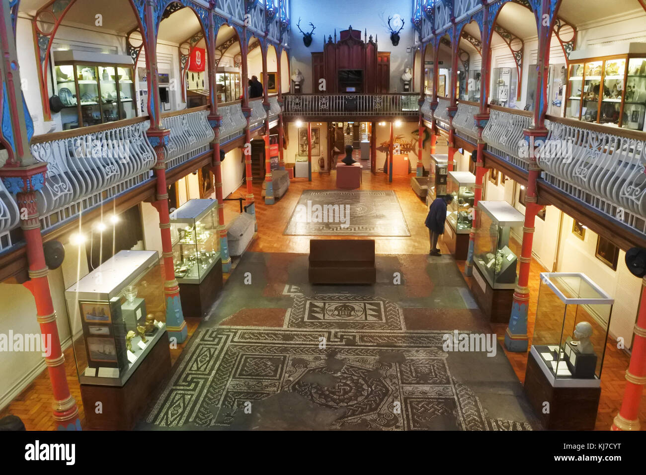 The interior of the main hall at Dorchester Museum, Dorset, UK - John ...