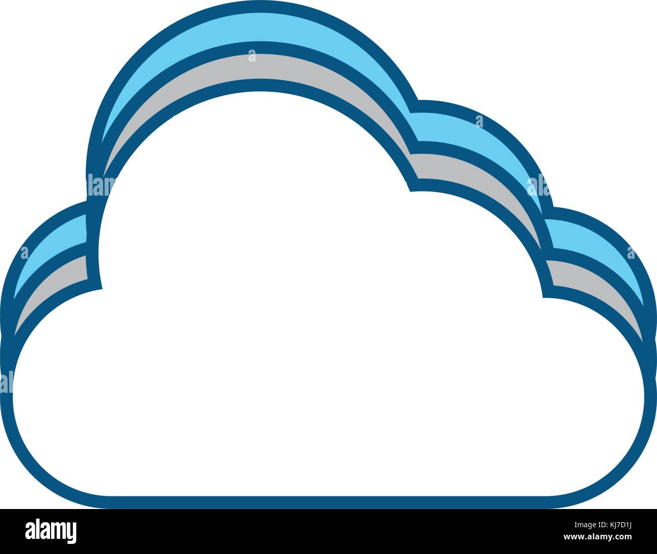 isometric cloud icon over white background colorful design vector ...