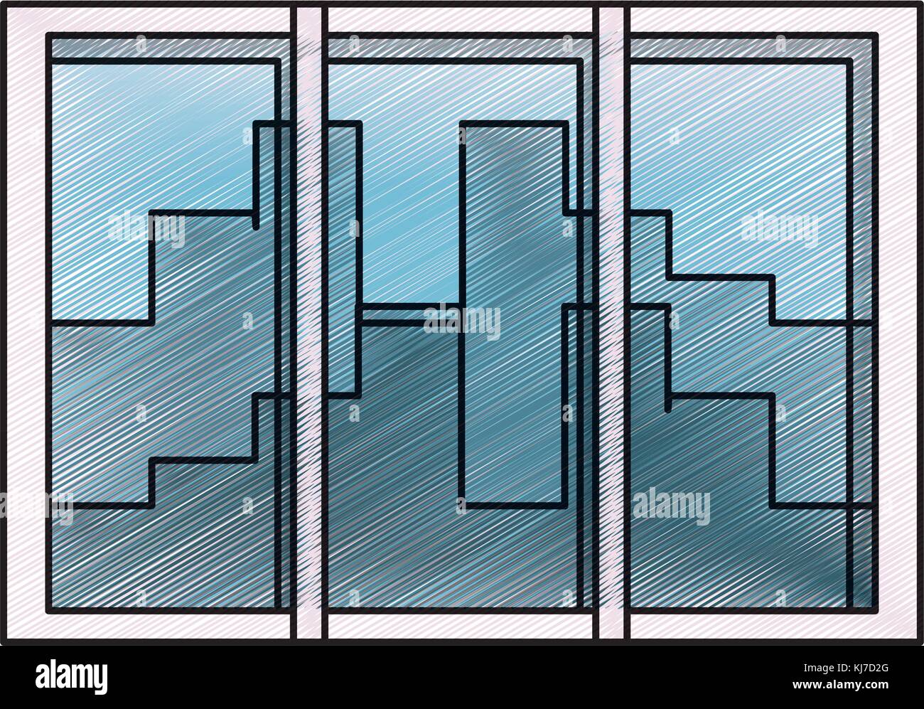 Window of interior home house and view theme Isolated design Vector ...