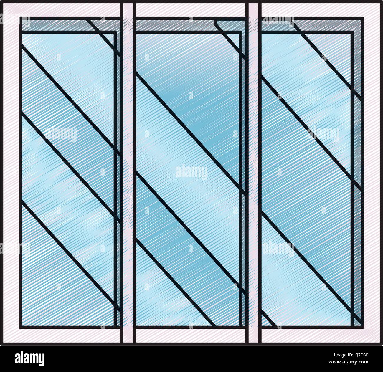 Window of interior home house and view theme Isolated design Vector ...