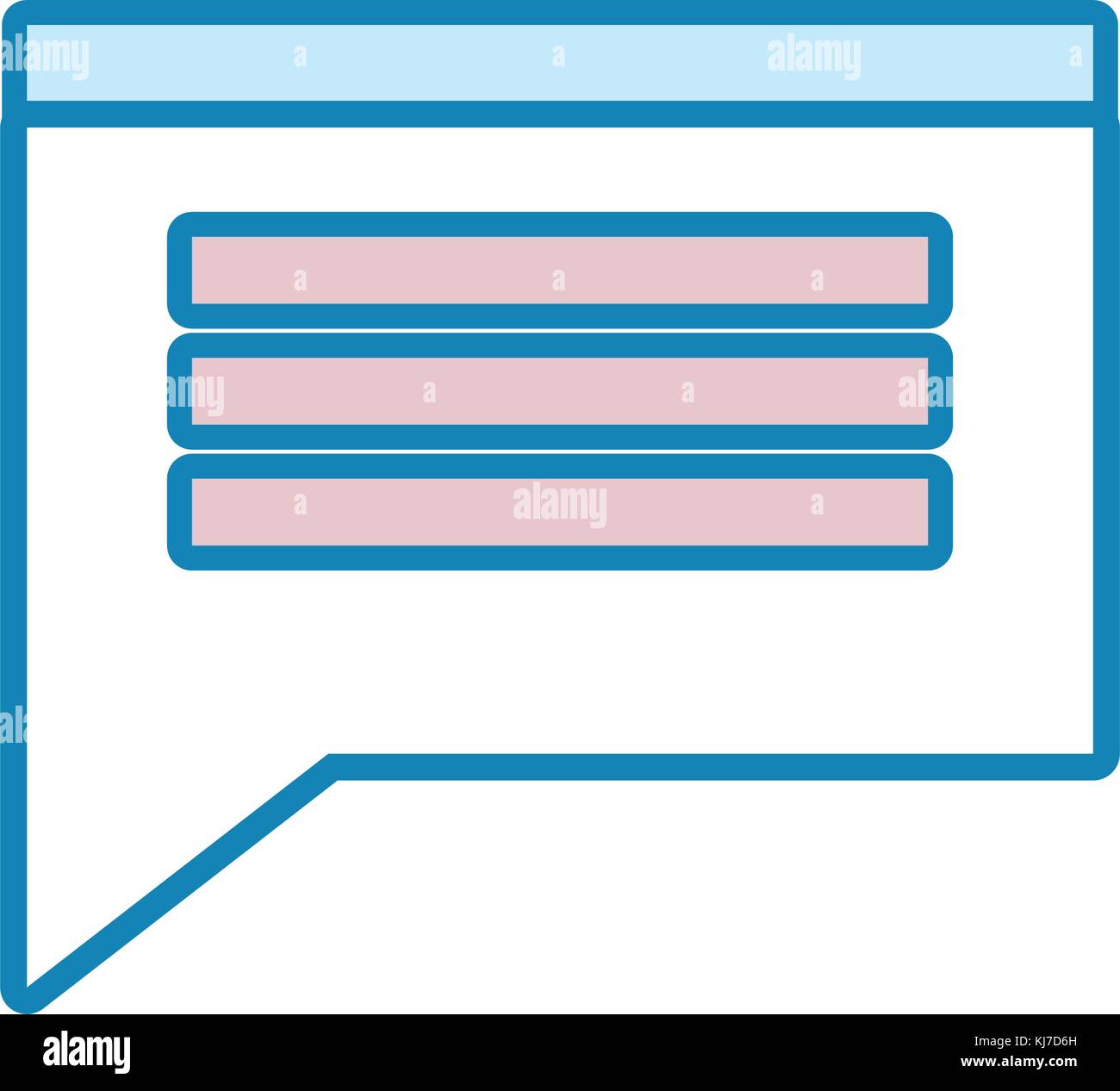 rectangle speech icon over white background vector illustration Stock ...