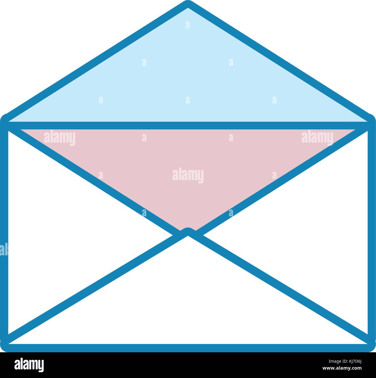 opened envelope icon over white background colorful design vector ...