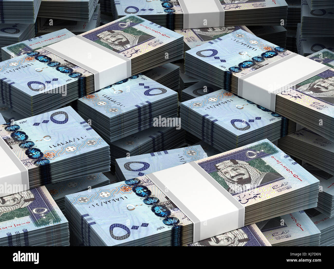 Stack of Saudi Arabian Riyals Stock Photo - Alamy