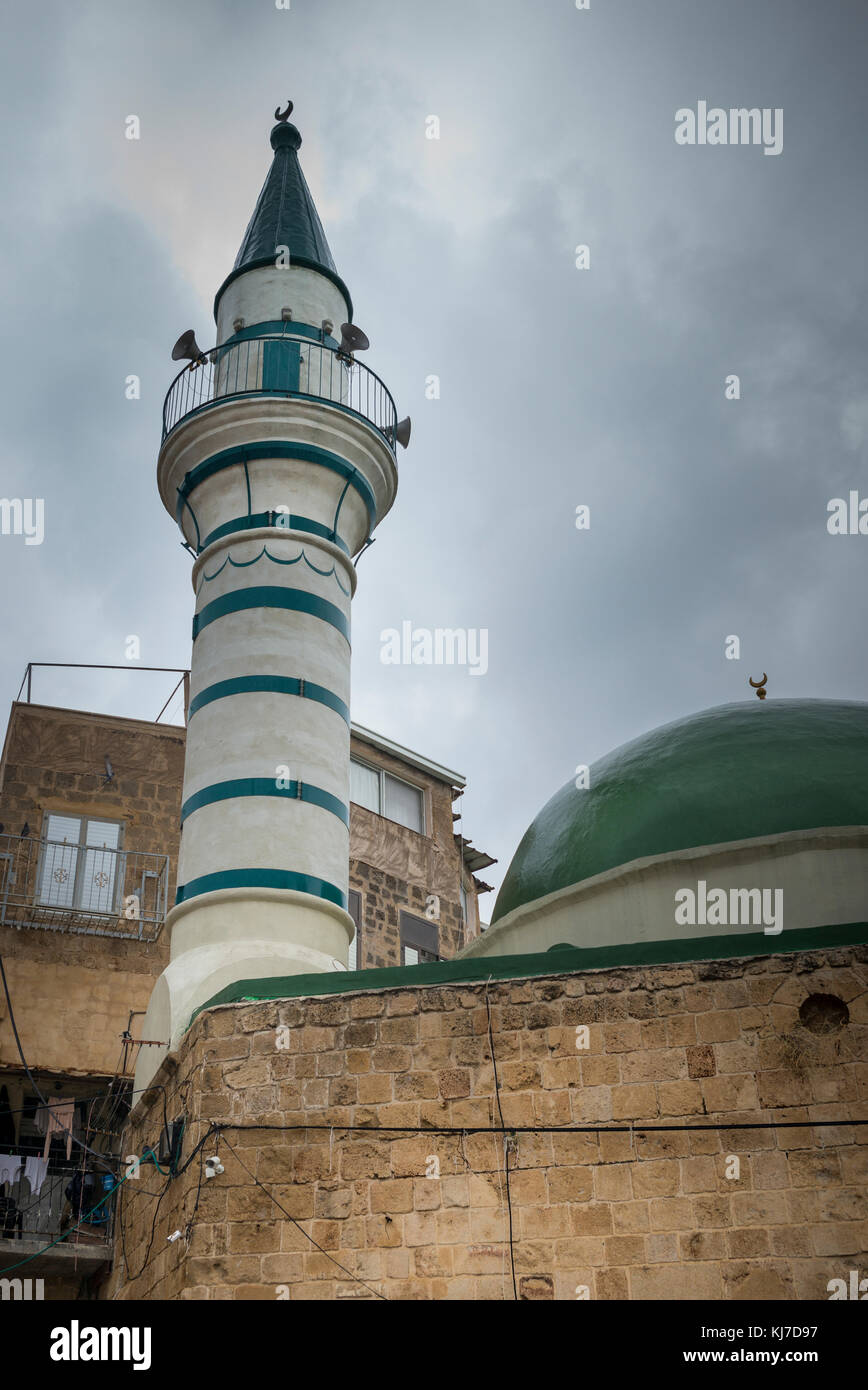 Minaret of El-Jazzar Mosque, Acre, Israel Stock Photo - Alamy