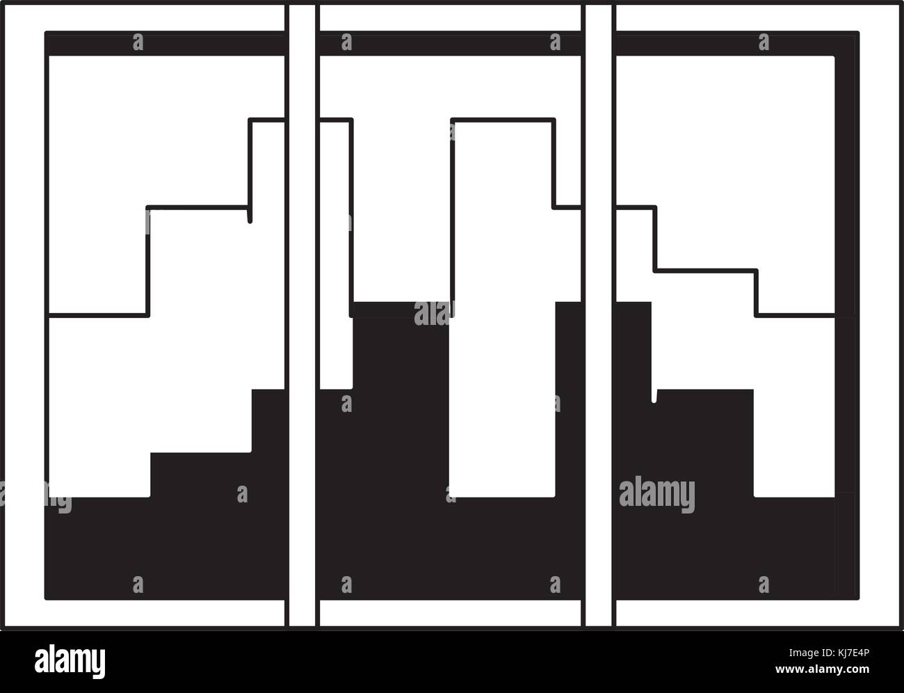Window of interior home house and view theme Isolated design Vector ...