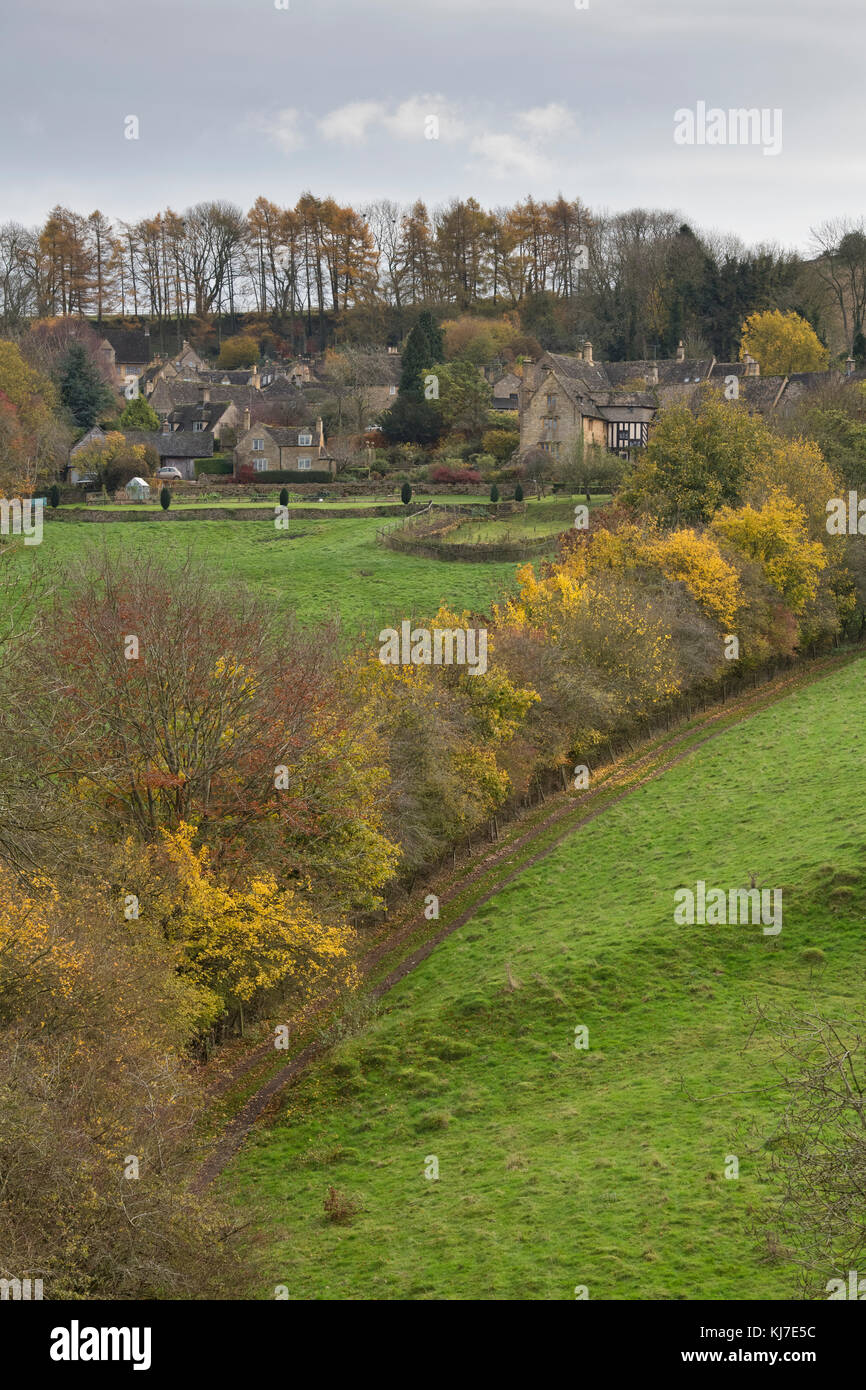 Snowshill village in late autumn. Snowshill, Cotswolds, Gloucestershire ...