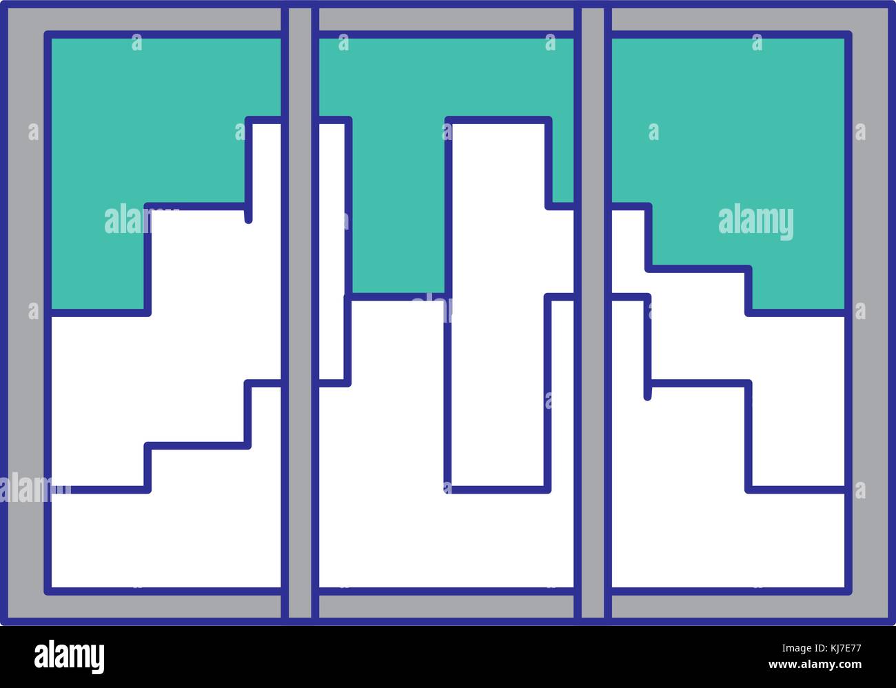 Window of interior home house and view theme Isolated design Vector ...
