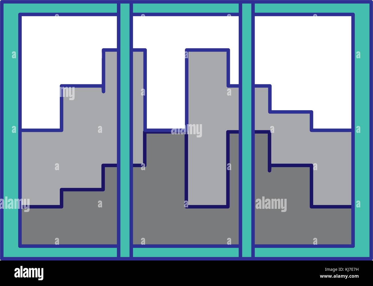 Window of interior home house and view theme Isolated design Vector ...