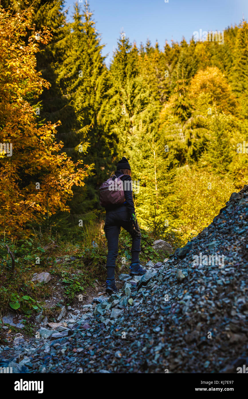 Hiker backpack in woods on hi-res stock photography and images - Alamy