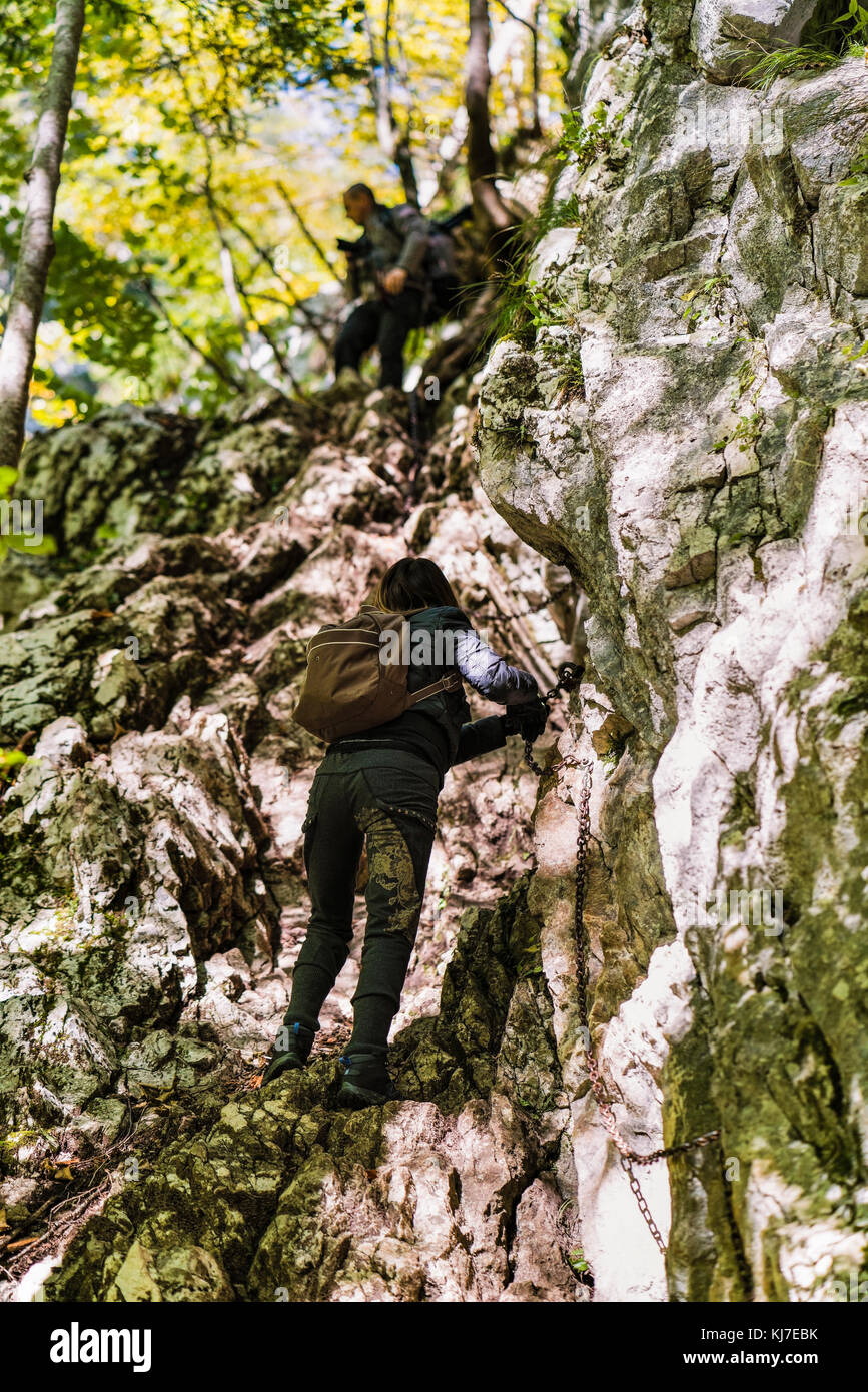 Hiker backpack in woods on hi-res stock photography and images - Alamy