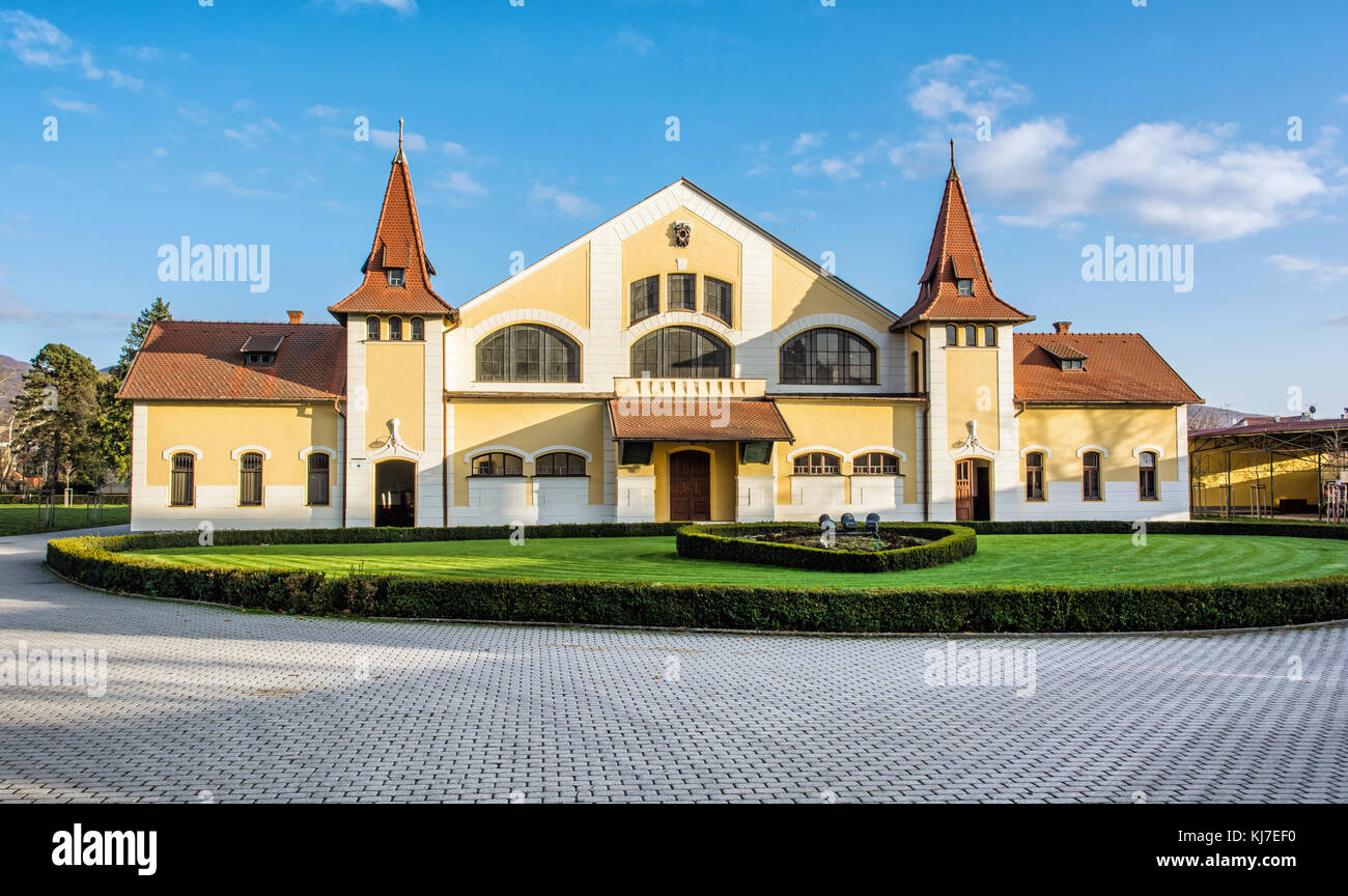 Historic building of national stud farm, Topolcianky, Slovak republic ...